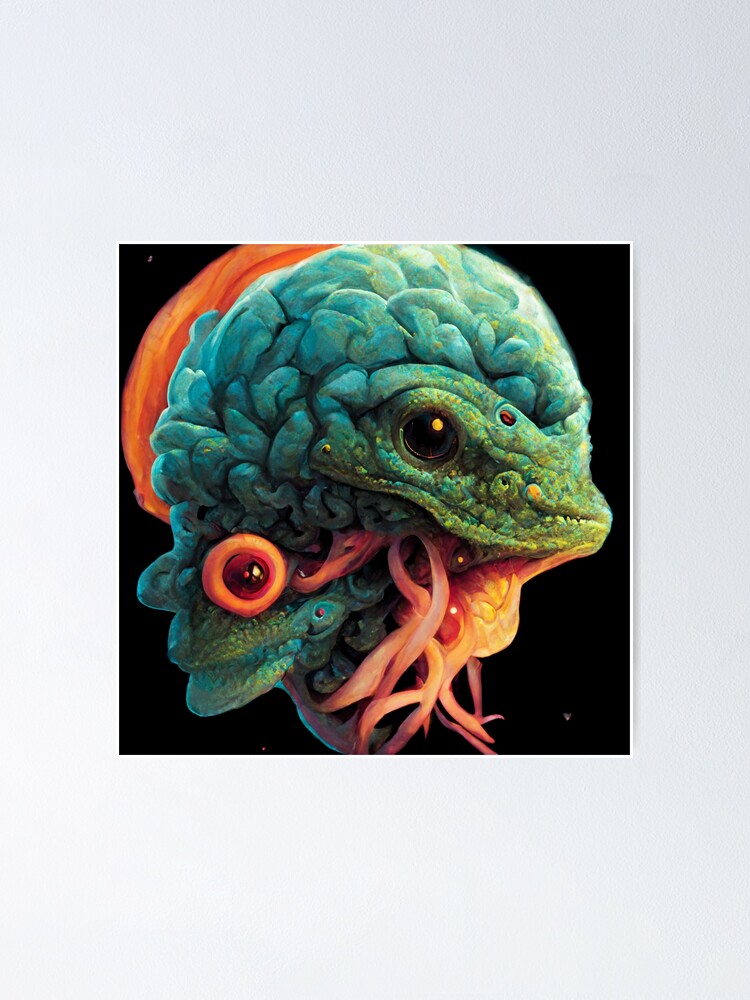 "lizard brain" Poster for Sale by Slyvias-wart | Redbubble