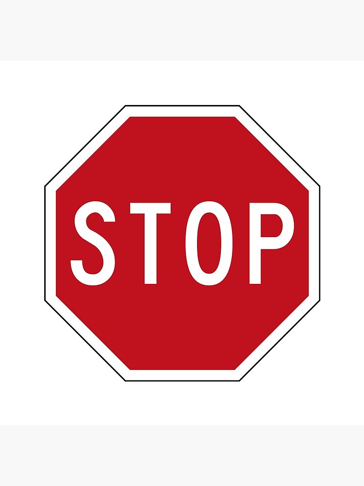 "Stop Sign" Throw Pillow by zhirobas | Redbubble