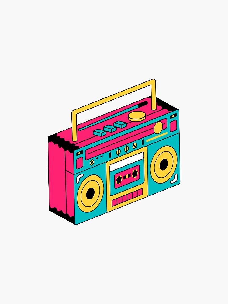 "Radio stickers " Sticker for Sale by Raniakb25 | Redbubble