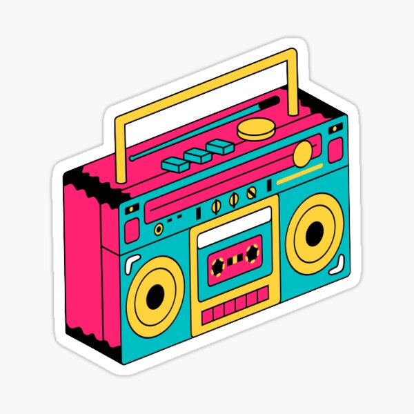 "Radio stickers " Sticker for Sale by Raniakb25 | Redbubble