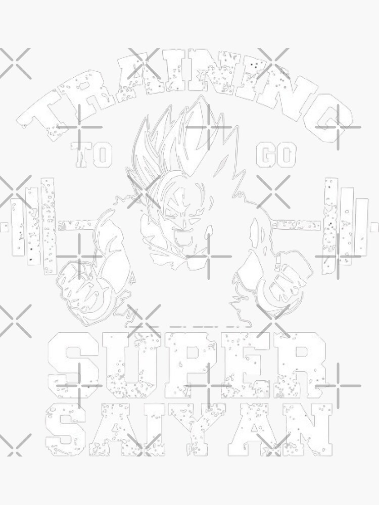 Training To Go Super Saiyan Sticker For Sale By Grisart Redbubble