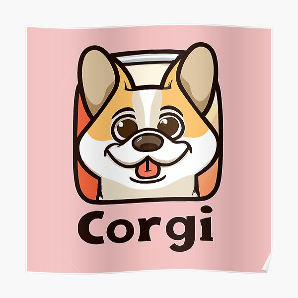 "Corgi logo" Poster for Sale by FTMCorgi | Redbubble