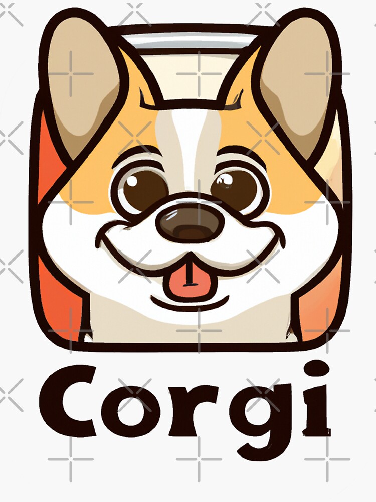 "Corgi logo" Sticker for Sale by FTMCorgi | Redbubble