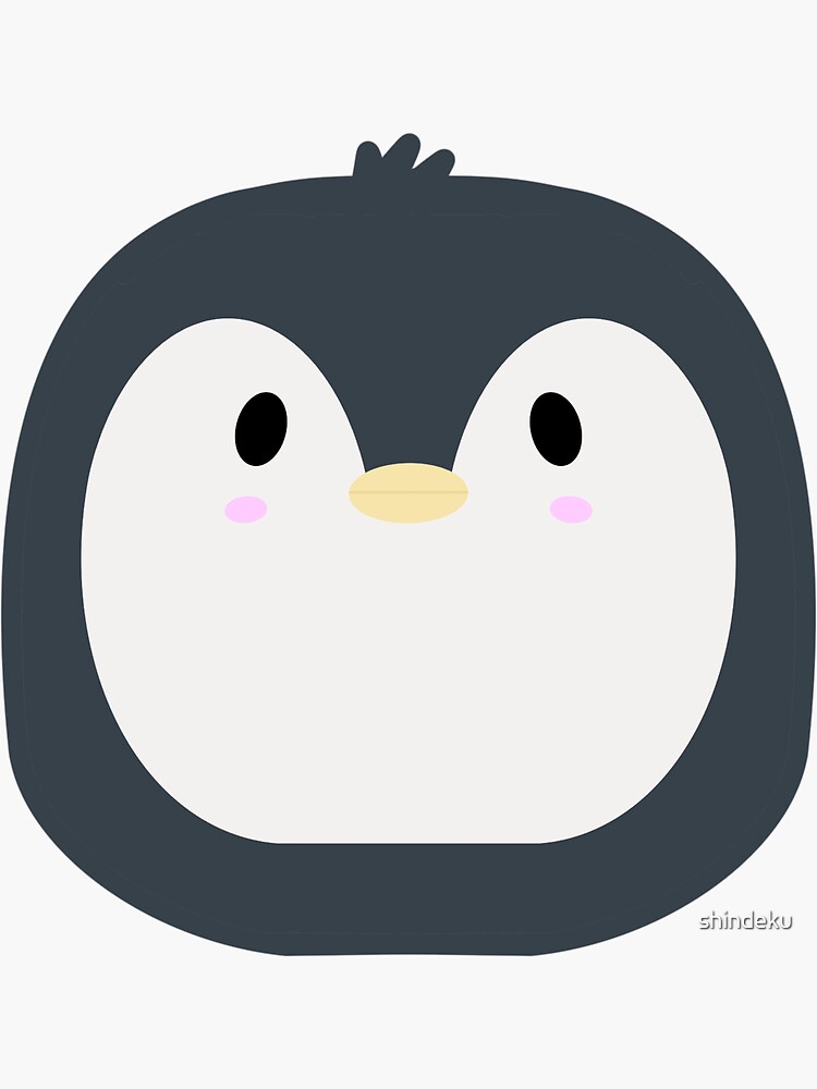 "Kawaii Penguin Blushing " Sticker for Sale by shindeku | Redbubble
