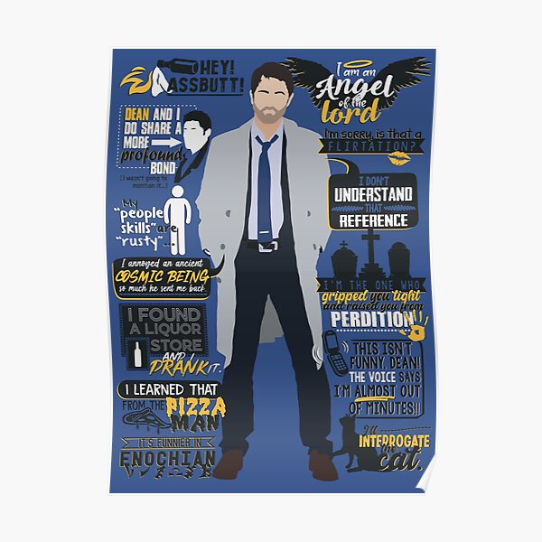 "Supernatural - Castiel Quotes" Poster for Sale by MrSaxon101 | Redbubble