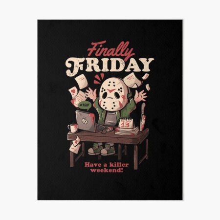 "Finally Friday - Funny Office Halloween Gift" Art Board Print for Sale ...