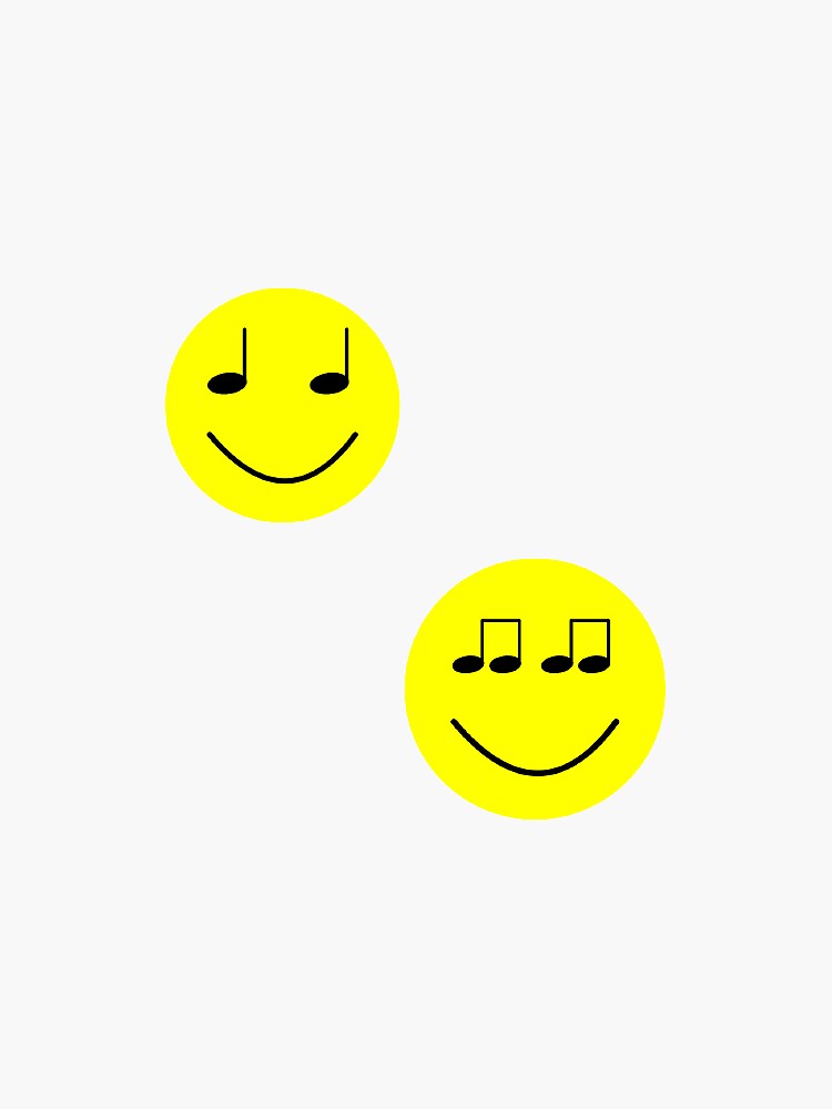 "MUSIC NOTE SMILEY Sticker Pack" Sticker for Sale by BFABaby | Redbubble