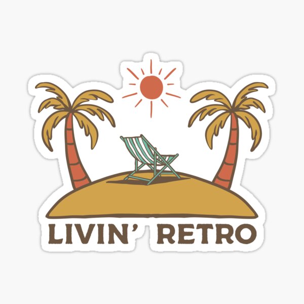"Livin' Retro Classic" Sticker for Sale by Livin-Retro | Redbubble