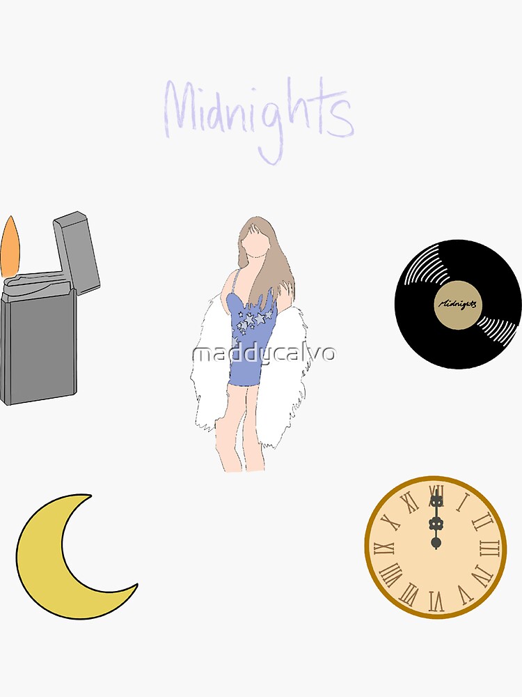 "Taylor Swift Midnights Sticker pack" Sticker for Sale by maddycalvo ...