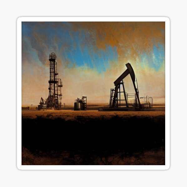"Oil Field Life" Sticker for Sale by ArtImmaterium | Redbubble