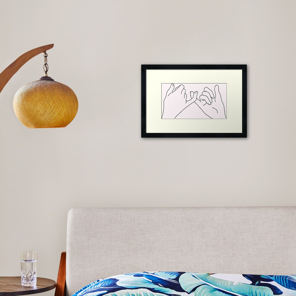 "pinky promise" Framed Art Print for Sale by katielavigna | Redbubble
