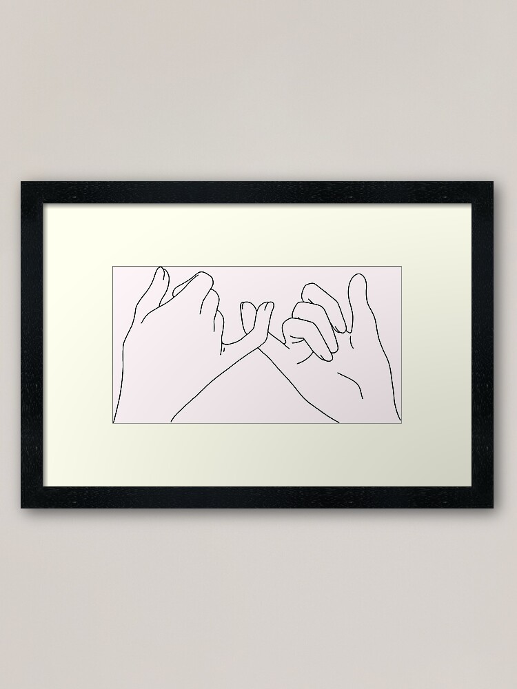 "pinky promise" Framed Art Print for Sale by katielavigna | Redbubble