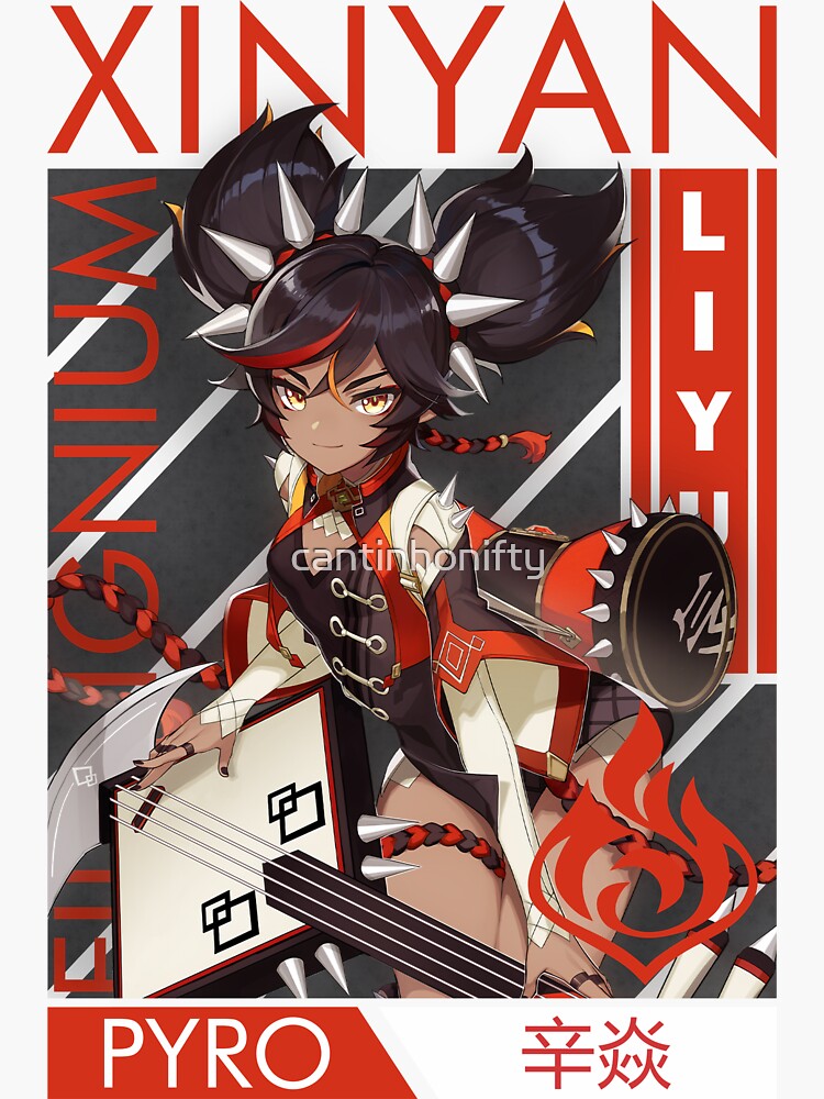 "Xinyan - Genshin Impact" Sticker for Sale by cantinhonifty | Redbubble