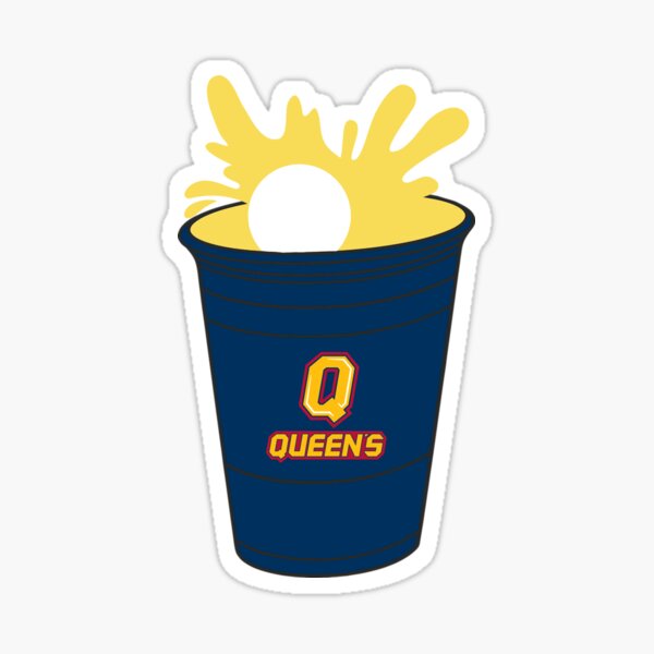 "Queens University Beer Pong" Sticker for Sale by ZoomU | Redbubble