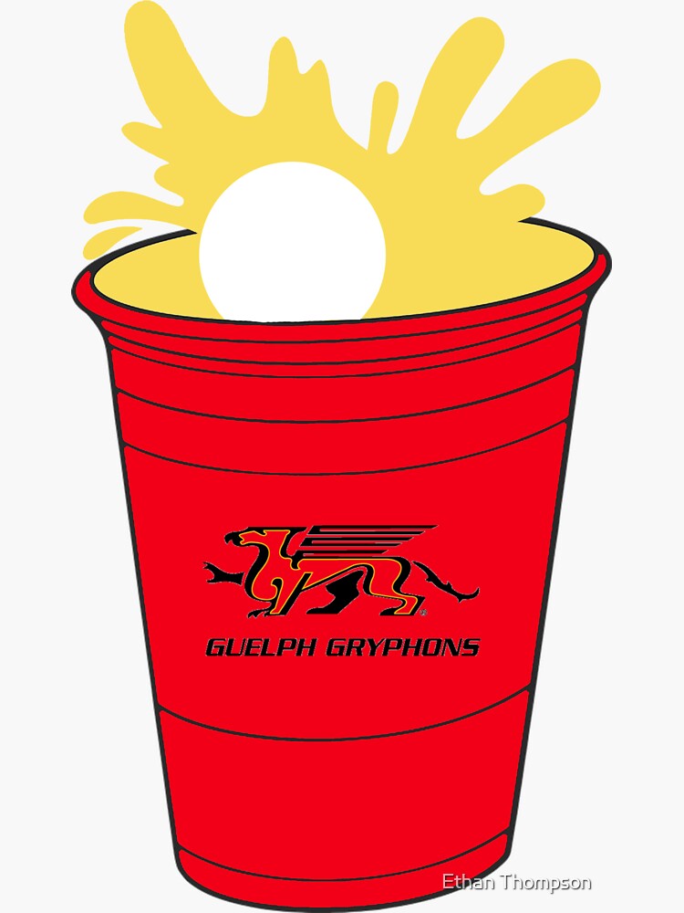 "University of Guelph Beer Pong" Sticker for Sale by ZoomU | Redbubble