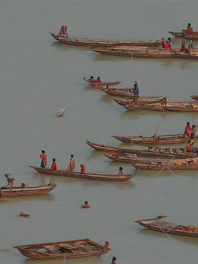 "The Ganges River in India, digital art" Art Print for Sale by Art-of ...