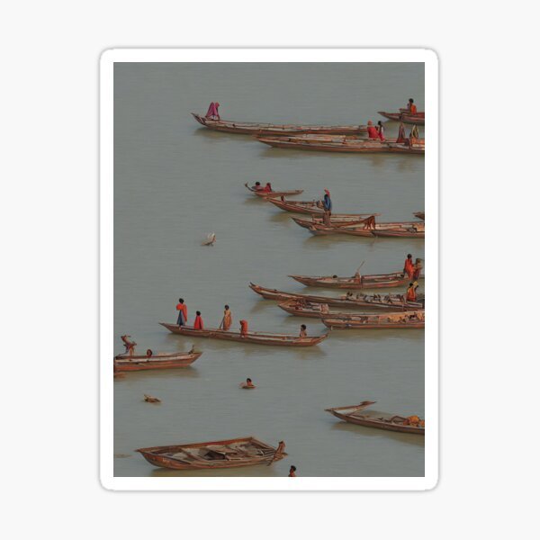 "The Ganges River in India, digital art" Sticker for Sale by Art-of-AI ...