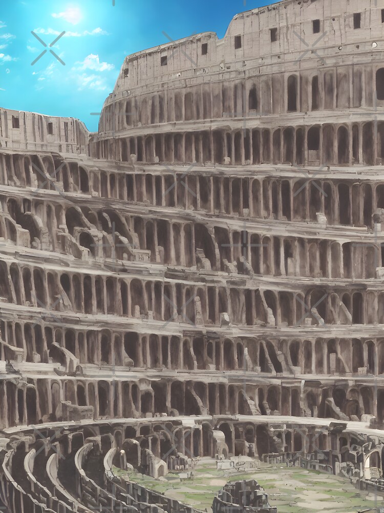 "Anime Background: The colosseum " Sticker for Sale by Art-of-AI ...