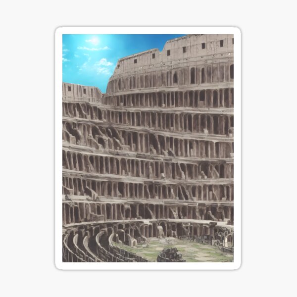 "Anime Background: The colosseum " Sticker for Sale by Art-of-AI ...