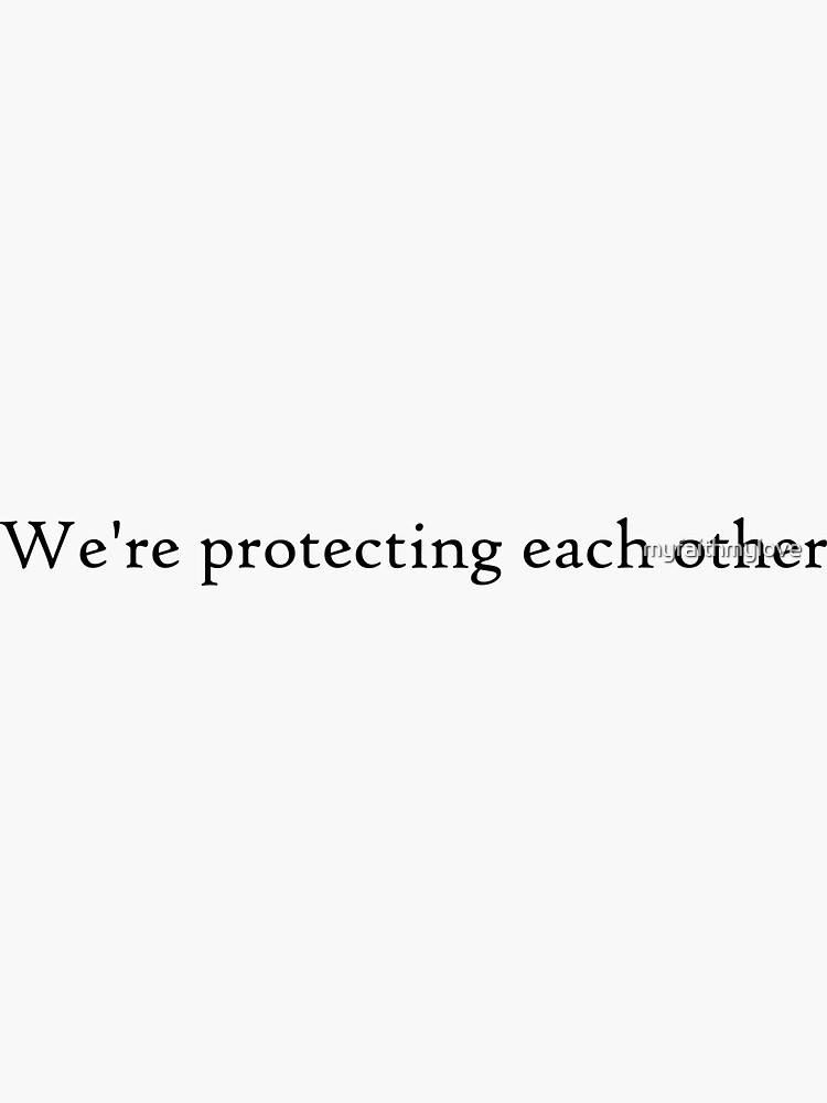 "protecting each other" Sticker for Sale by myfaithmylove | Redbubble