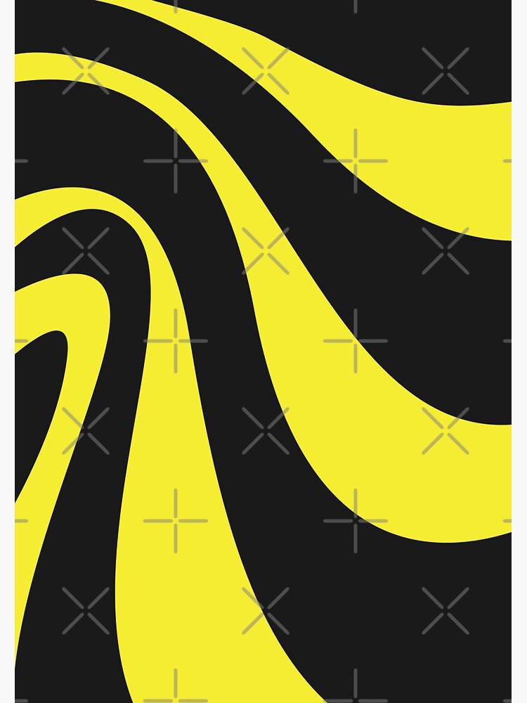 "Yellow Wavy Abstract art - Pattern" Sticker for Sale by jayrjayr ...