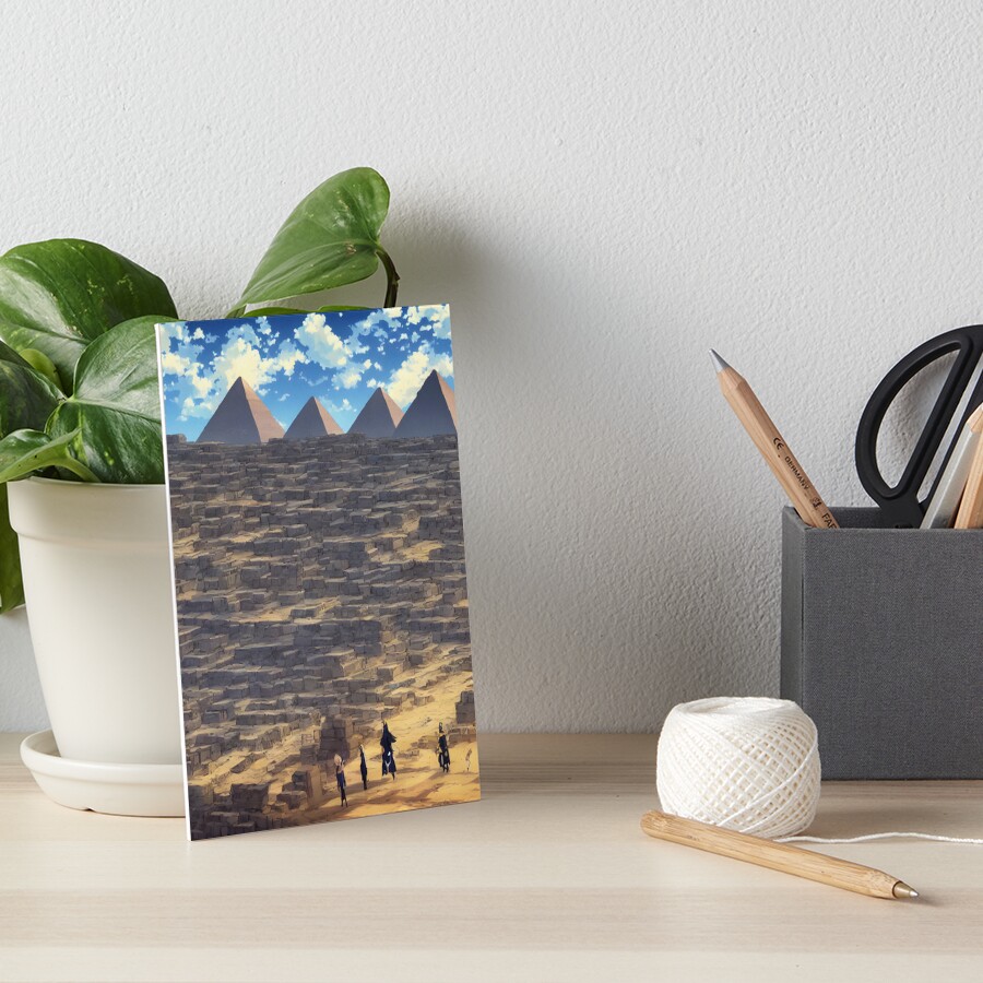 "Anime, The Great Pyramids of Giza" Art Board Print for Sale by Art-of ...