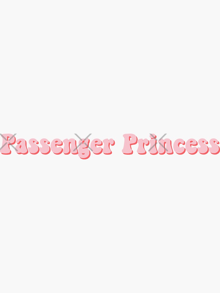 "Passenger Princess Car Mirror Decal, Car Mirror Sticker, Rear View ...