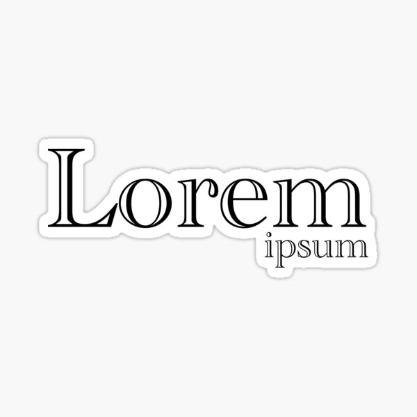 "Lorem Ipsum" Sticker for Sale by cryptees | Redbubble