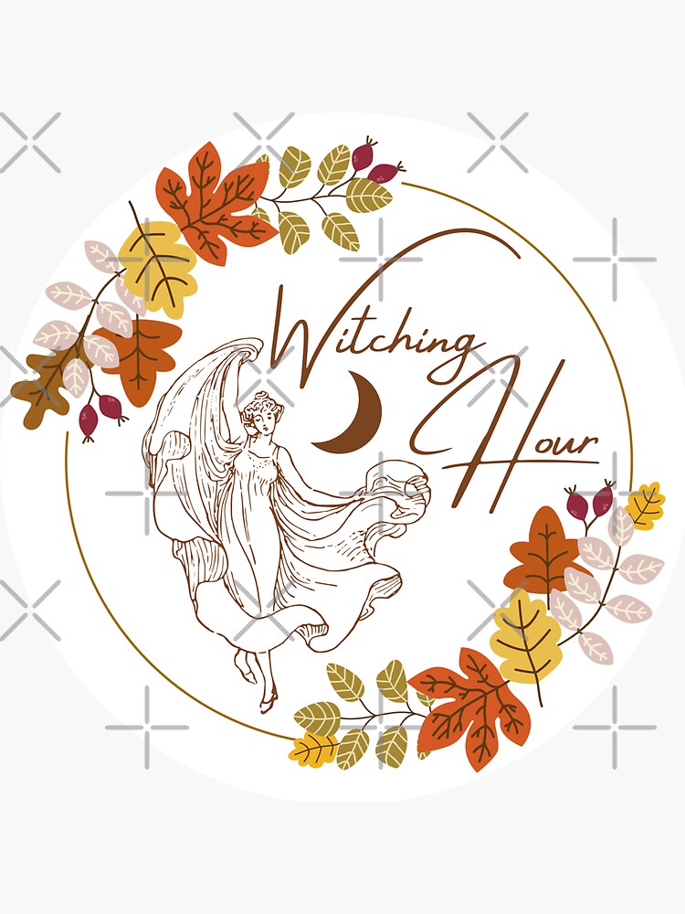 "Witching Hour " Sticker for Sale by NimbusIllust | Redbubble