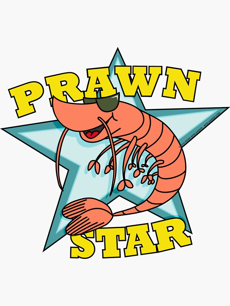 "Prawn Star" Sticker for Sale by KONAMARY | Redbubble