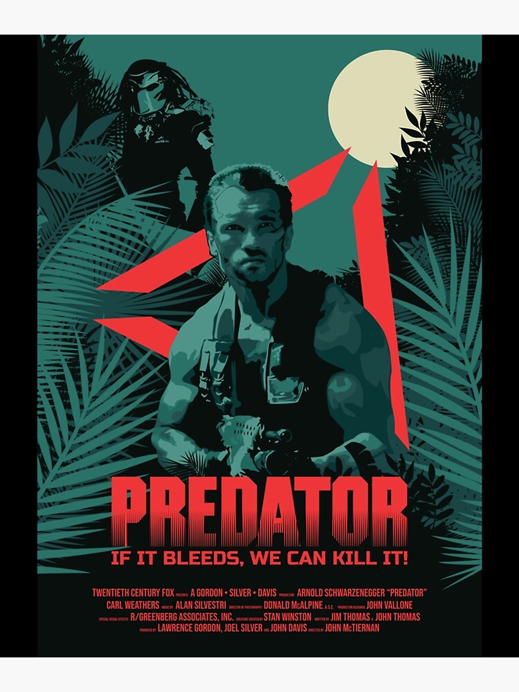 "Predator if it bleeds, we can kill it!" Poster for Sale by KONAMARY ...