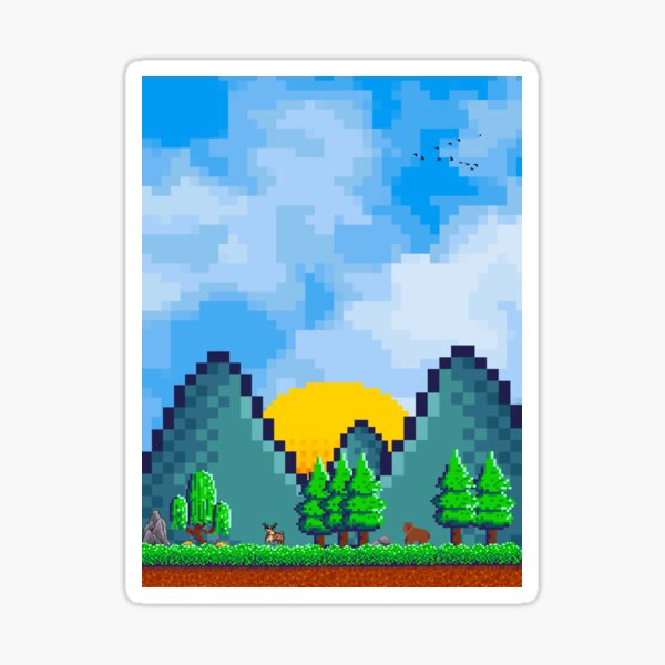 "beauty of pixels" Sticker for Sale by better-call-ME | Redbubble