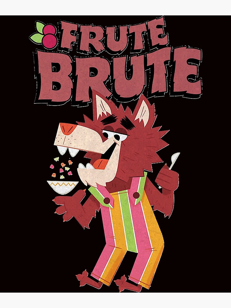 "Classic 70s Frute Brute Werewolf Monster Cereal Mascot and Logotype ...