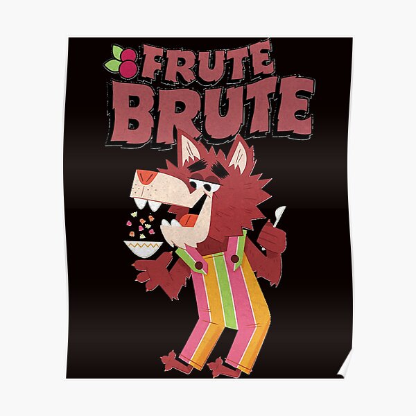 "Classic 70s Frute Brute Werewolf Monster Cereal Mascot and Logotype ...