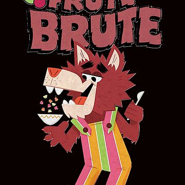 "Classic 70s Frute Brute Werewolf Monster Cereal Mascot and Logotype ...