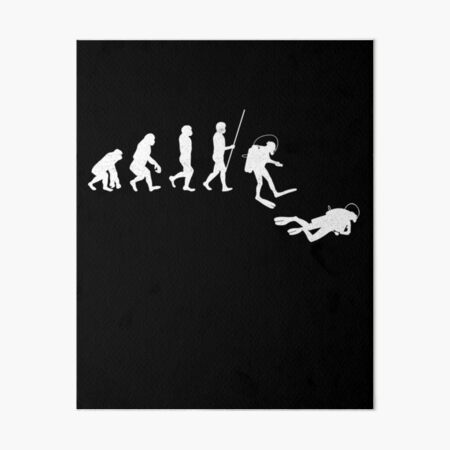 "Diving Evolution Diver Scuba Diving Deep Sea Ocean Dive" Art Board ...