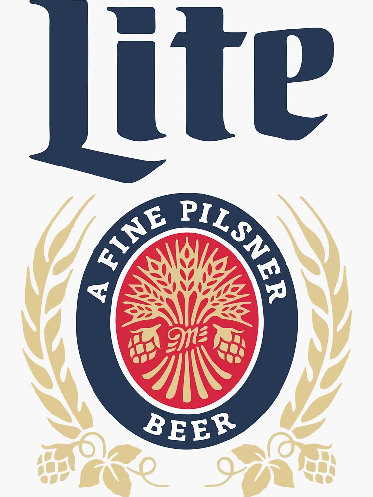 "beer logo lite" Sticker for Sale by ameenakarl | Redbubble