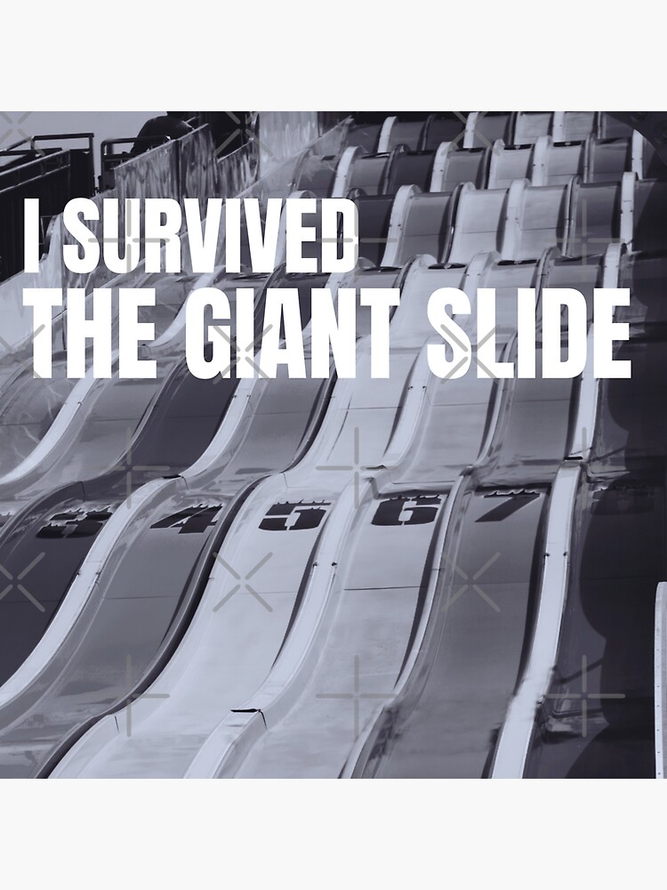 "I Survived the Giant Slide | Steel Monsters | Staple Slides" Sticker ...