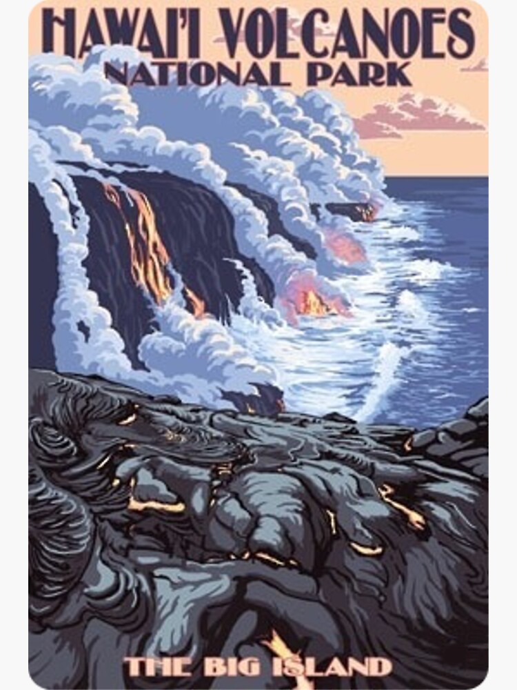 "Hawaiʻi Volcanoes National Park The Big Island Travel Decal, Hawaii ...