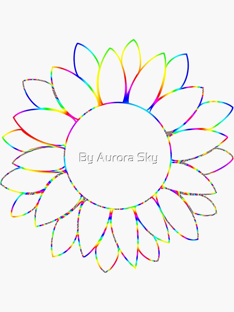 "Psychedelic Trippy Neon Flower" Sticker for Sale by TheAlienAurora ...