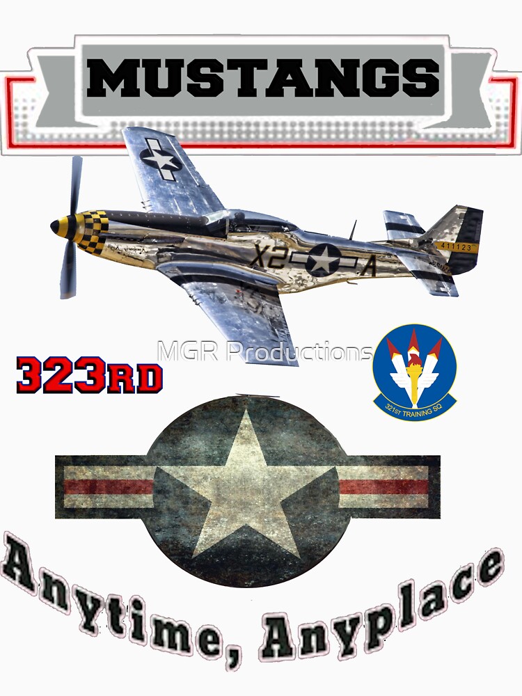 "323rd TRS USAF Mustangs" T-shirt for Sale by Quatrosales | Redbubble ...