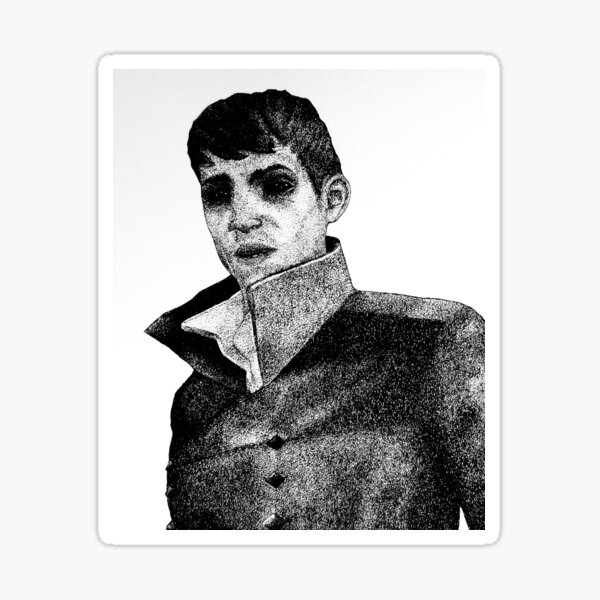 "The Outsider Stippling" Sticker by bobblehead1337 | Redbubble