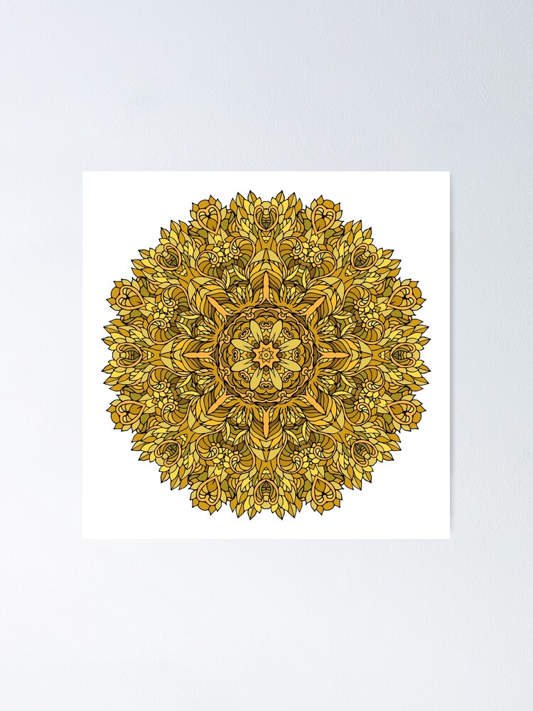 "Autumn mandala. October" Poster for Sale by JuliaBadeeva | Redbubble