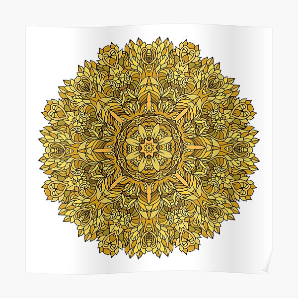 "Autumn mandala. October" Poster for Sale by JuliaBadeeva | Redbubble