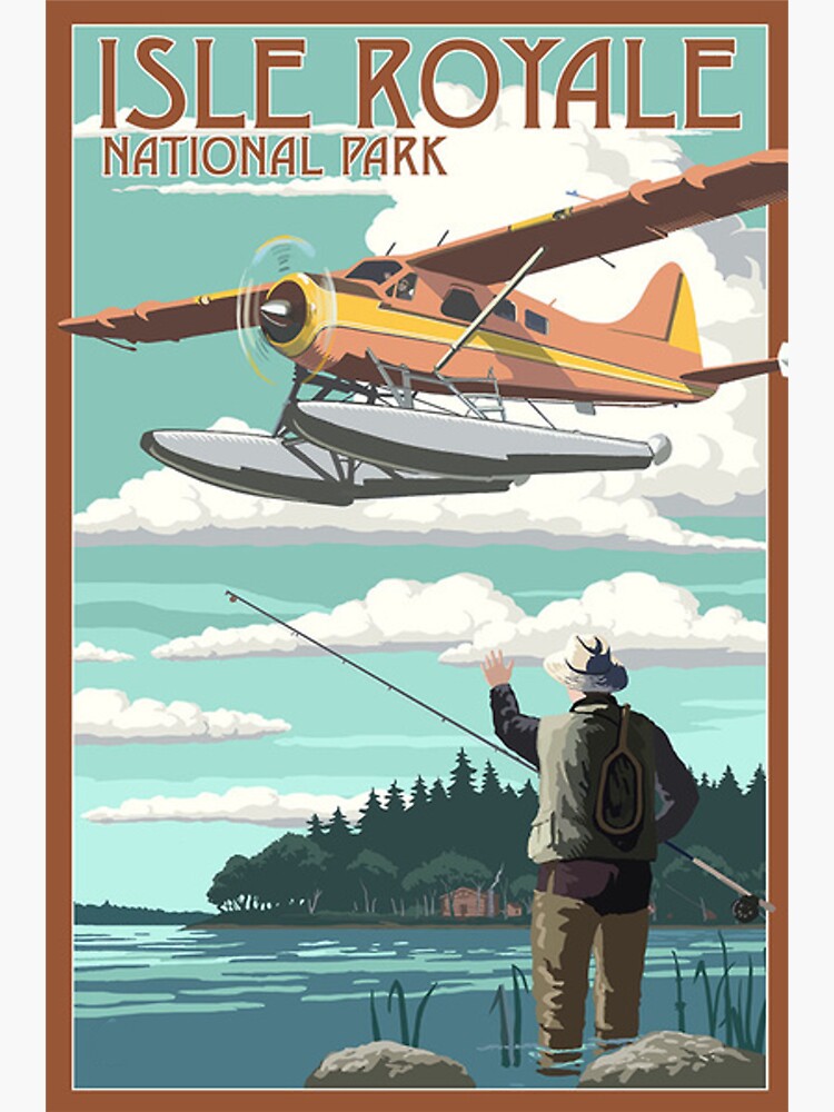 "Isle Royale National Park Michigan USA Travel Decal" Sticker for Sale ...