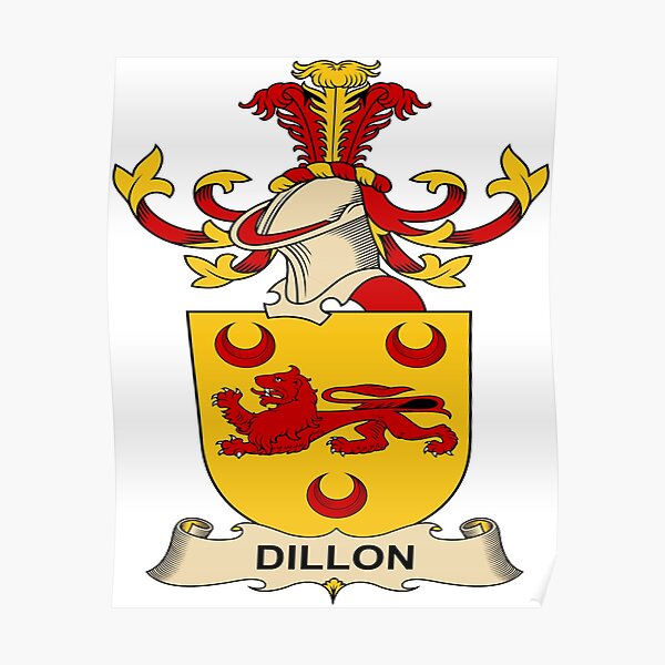 "Dillon " Poster for Sale by HaroldHeraldry | Redbubble