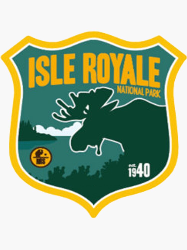 "Isle Royale National Park Michigan Badge Travel Decal" Sticker for ...