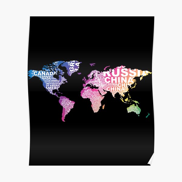 "World Map Design" Poster for Sale by LynaJonh | Redbubble