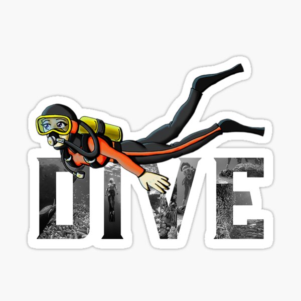 "Diving Under Water Scuba Scuba Diving" Sticker for Sale by ...