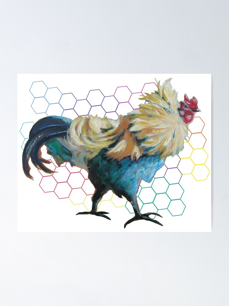 "Running Rooster" Poster for Sale by LADGraphics | Redbubble